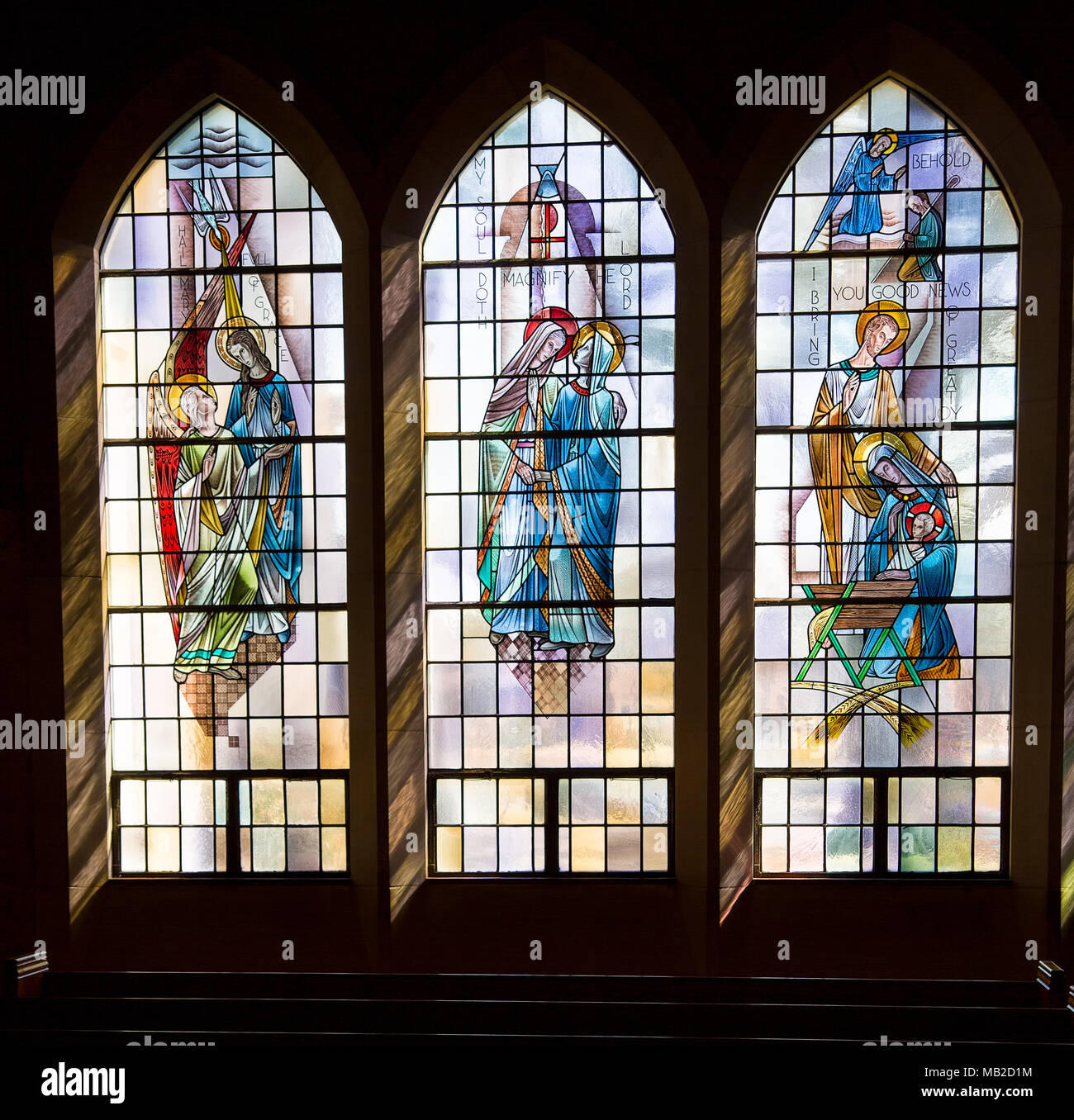 Saint Louis, United States-March 11, 2015: Stained glass window by Emil ...