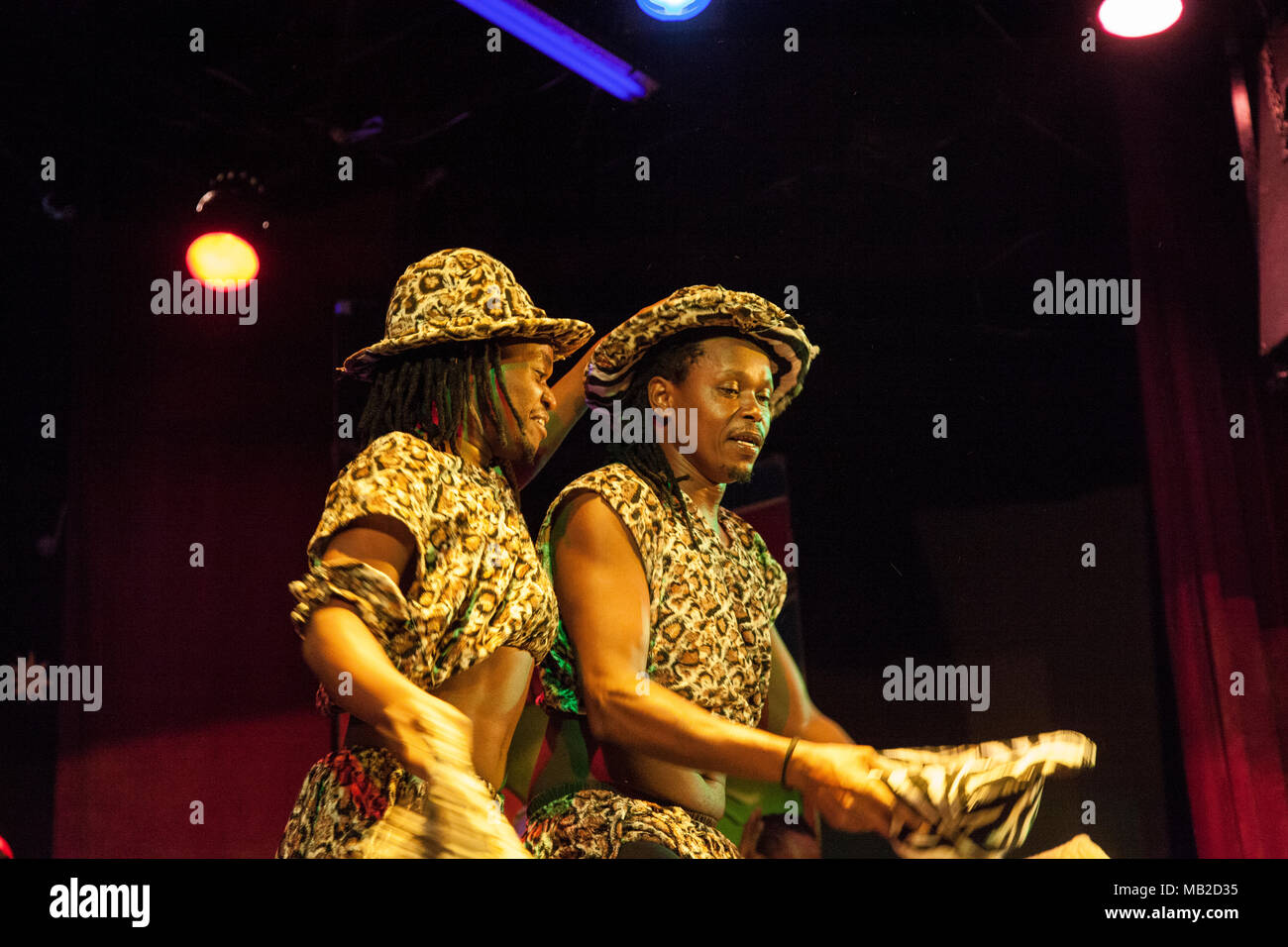African Acrobats Performance on the stage Stock Photo - Alamy