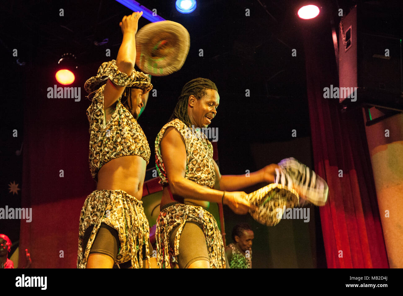 African Acrobats Performance on the stage Stock Photo - Alamy