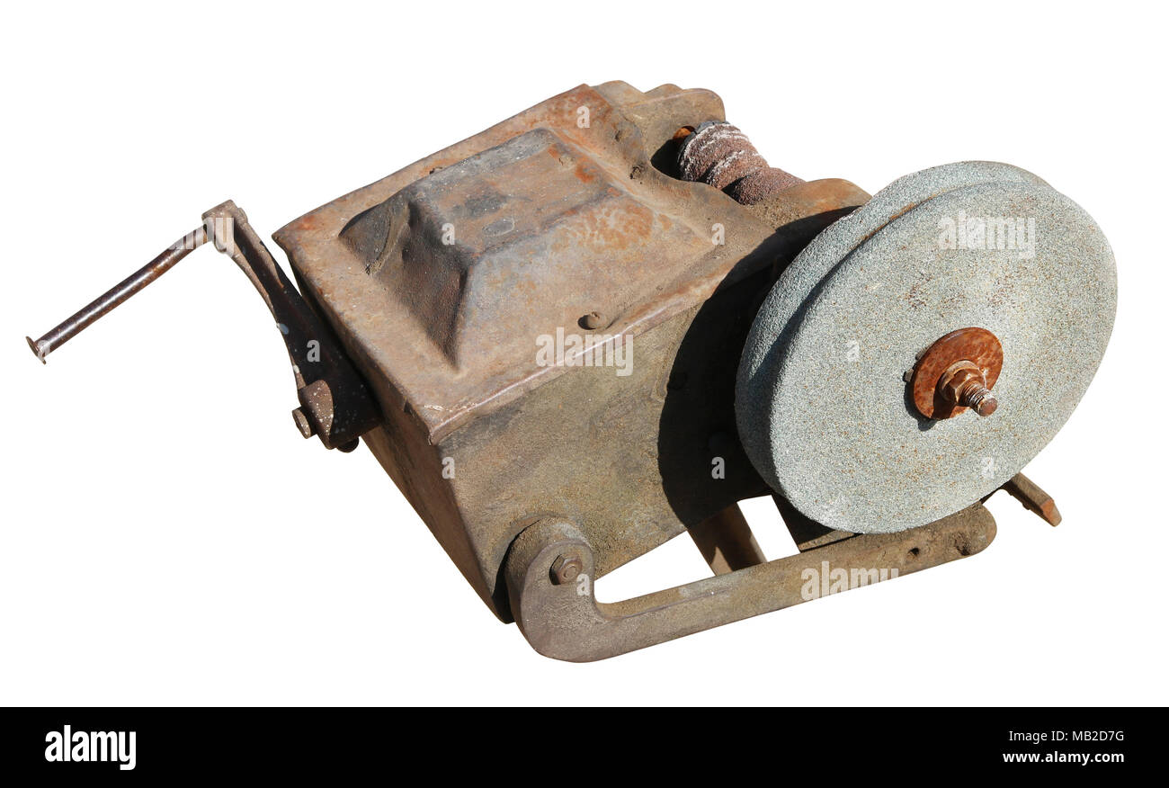 Antique grinding wheel hi-res stock photography and images - Alamy