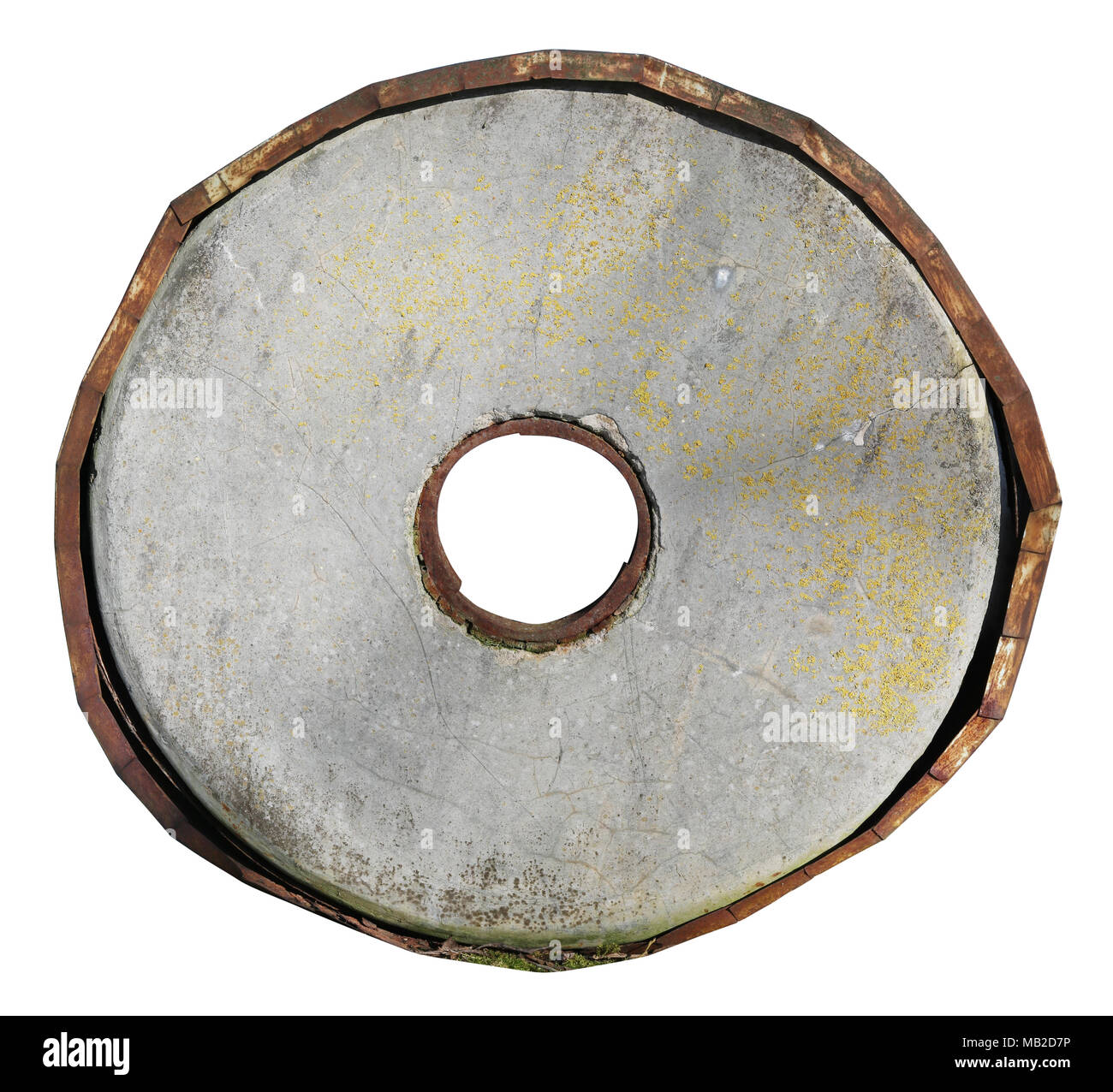 The wheel for the windmill is made of concrete. The wheel rim is made ...