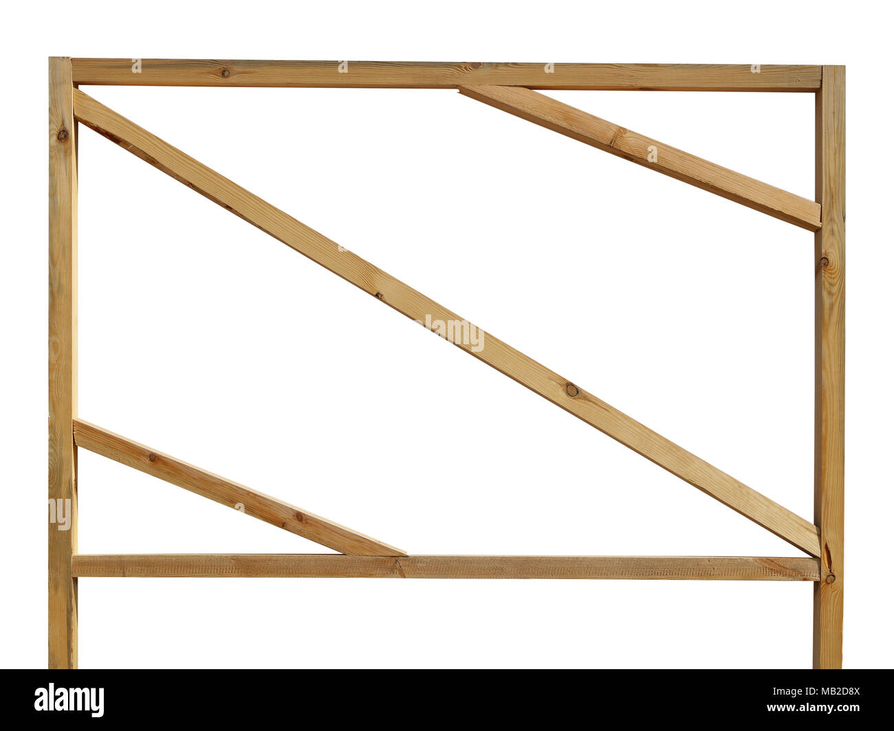 A simple wooden frame for a rustic announcement made of pine planks ...