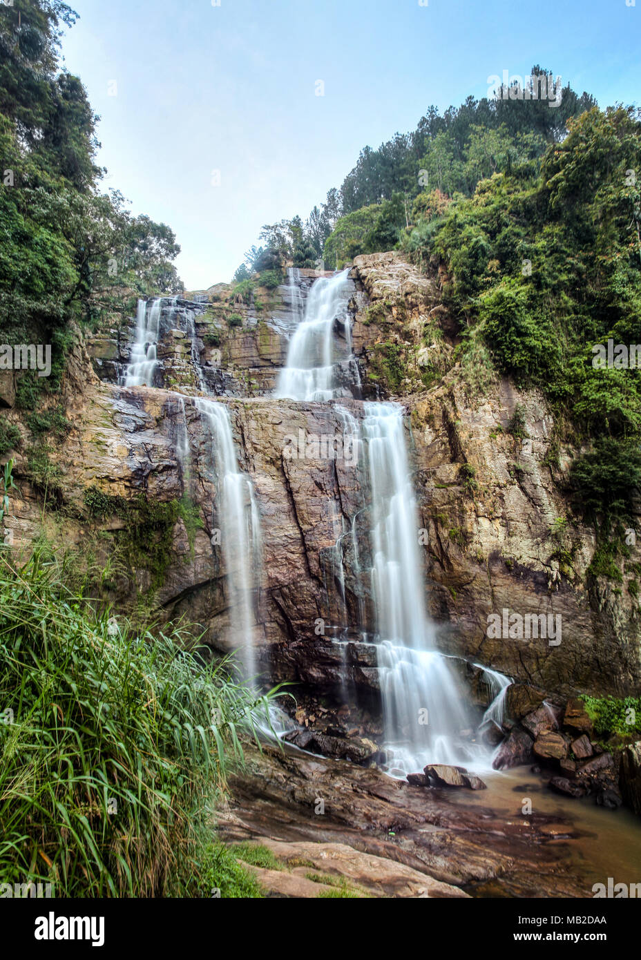 Ramboda Fall waterfall, Pussellawa Sri Lanka Stock Photo - Alamy