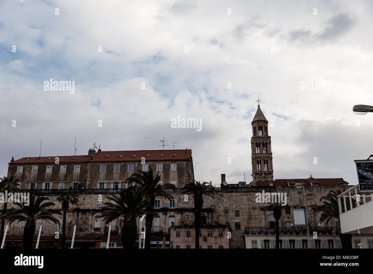 The view from the main street in Split to the sea and surroundings ...