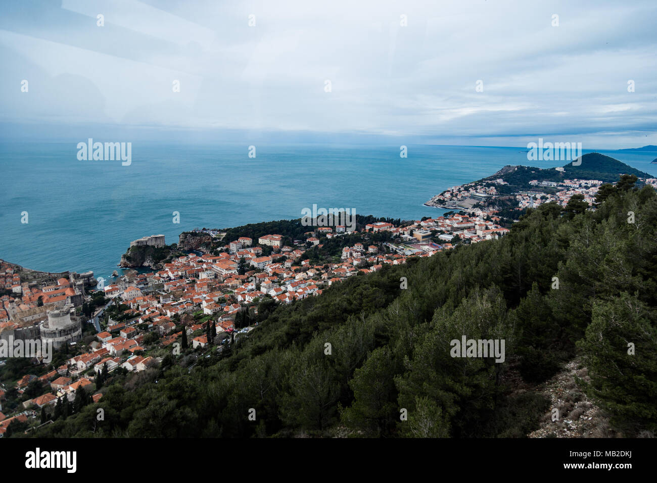 view of Dubrovnik from the cable car and viewpoint Stock Photo - Alamy