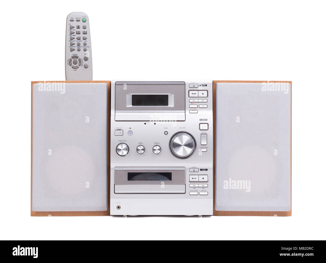 Mini audio component isolated on a white background Stock Photo - Alamy