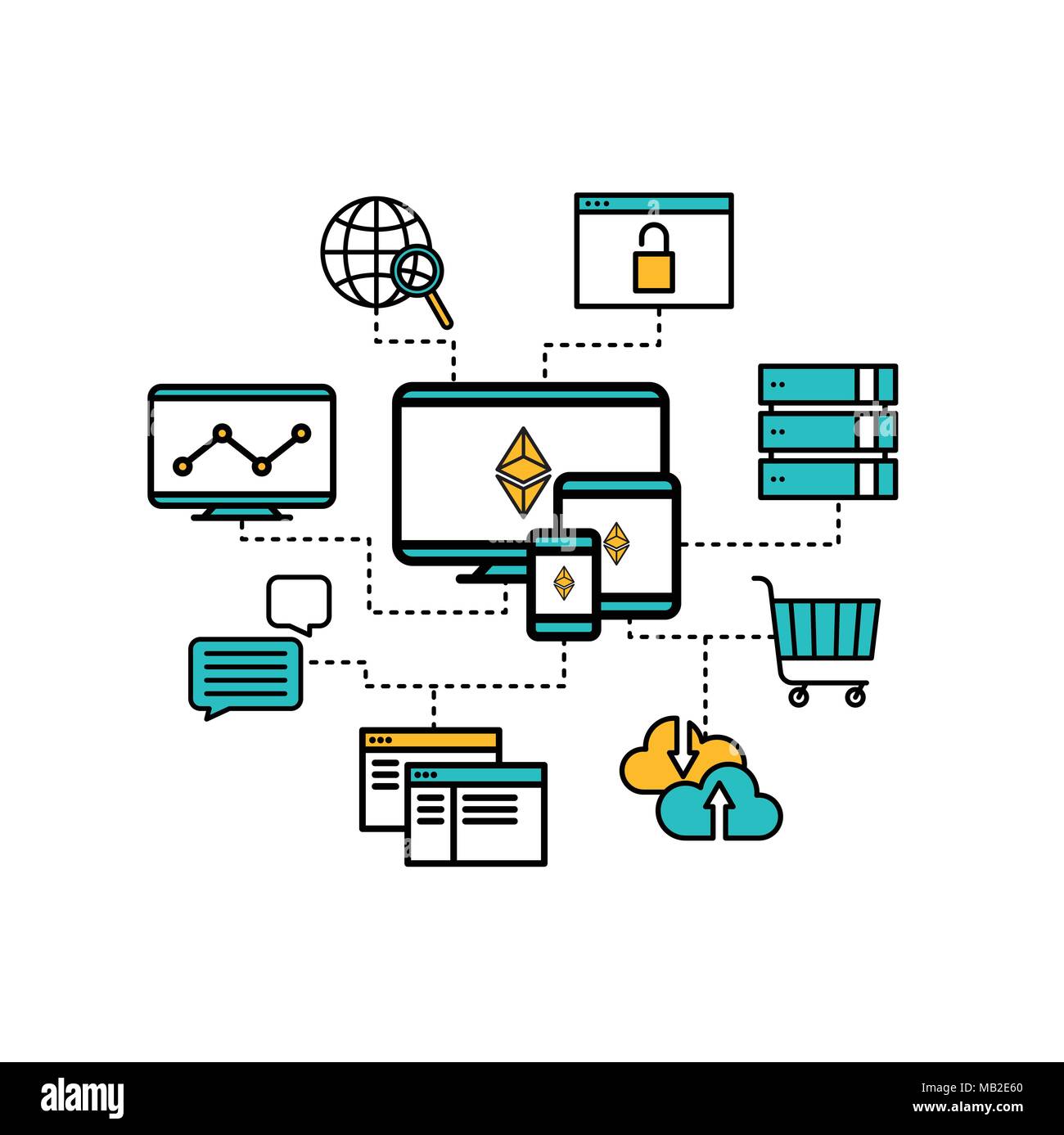 Ethereum vector concept illustration Stock Vector Image & Art - Alamy