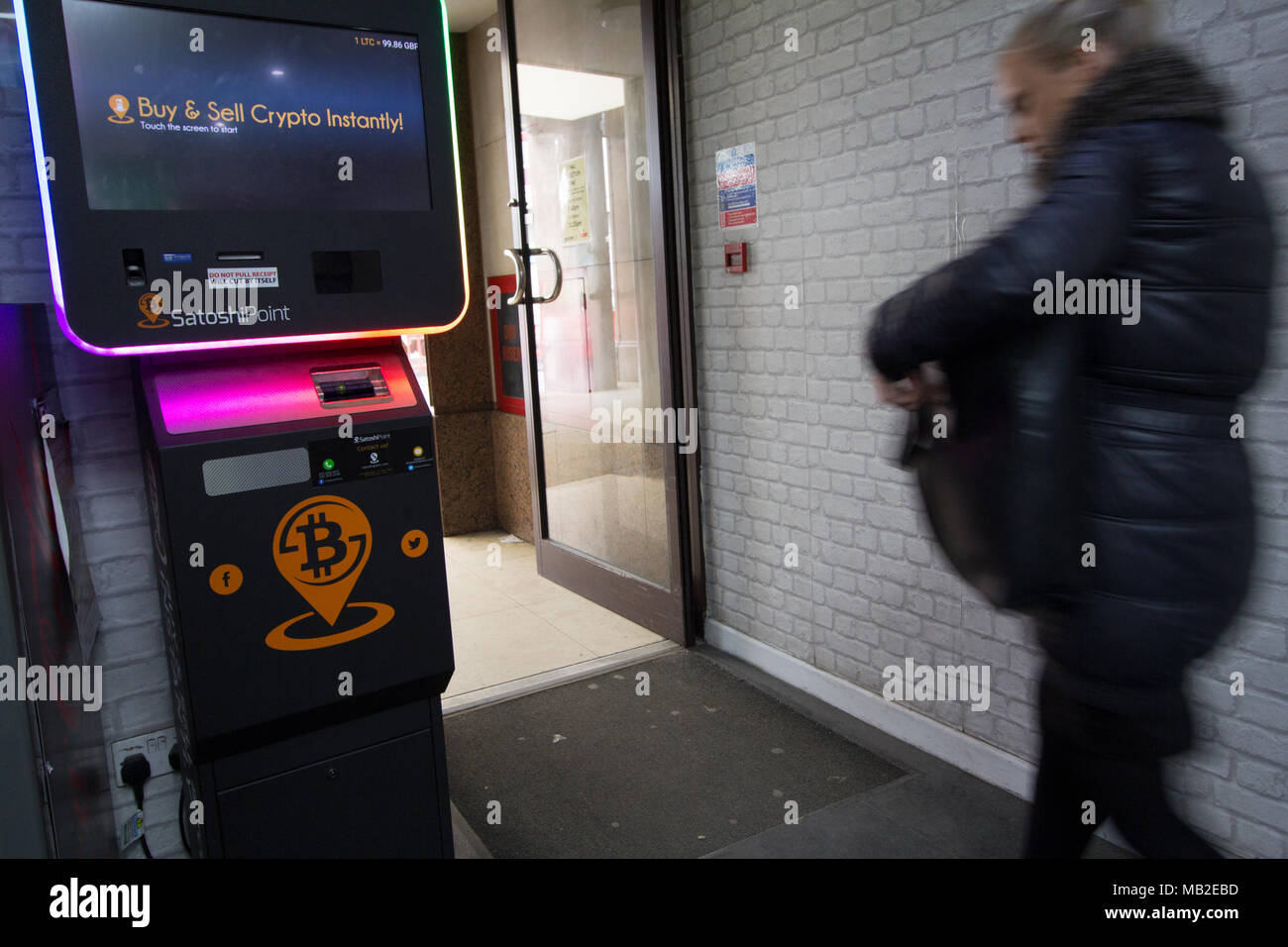 Bitcoin London, Satoshi Point Bitcoin machine cryptocurrency dispenser ...