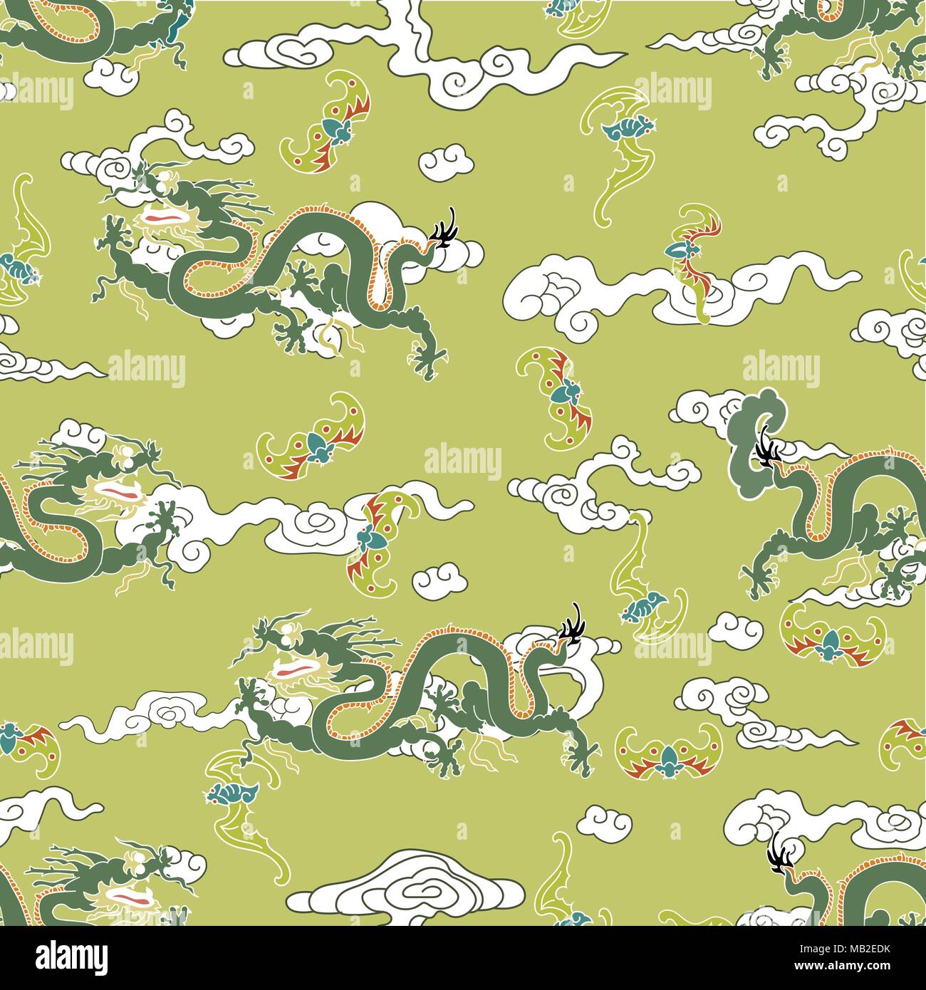 Chinese dragon motif Stock Vector Images - Alamy