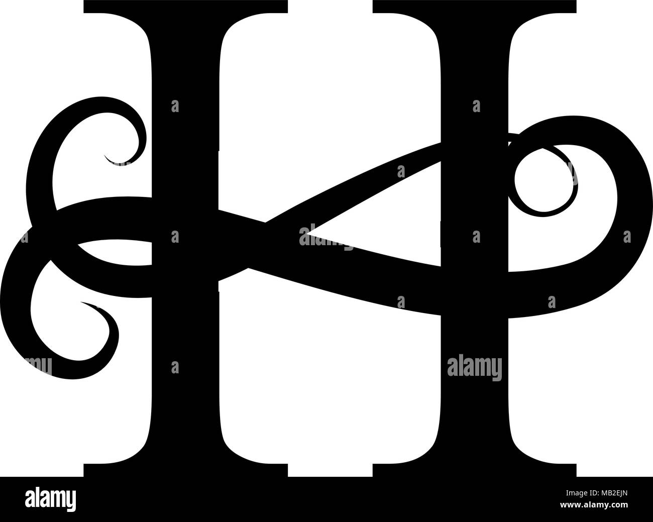 Capital Letter for Monograms and Logos. Beautiful letter Stock Vector ...