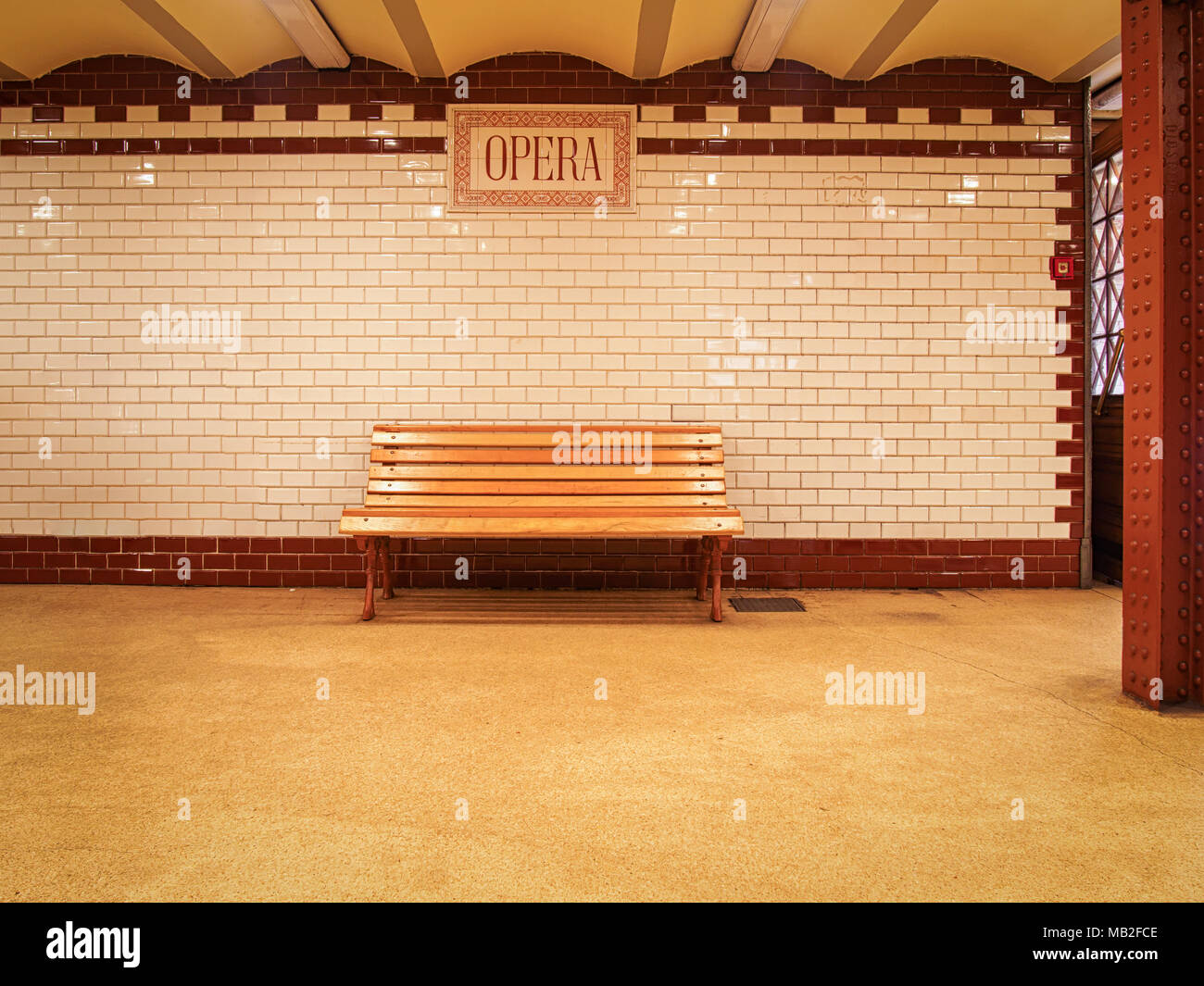 Vintage style metro station -- Budapest Metro Line M1 Stock Photo - Alamy