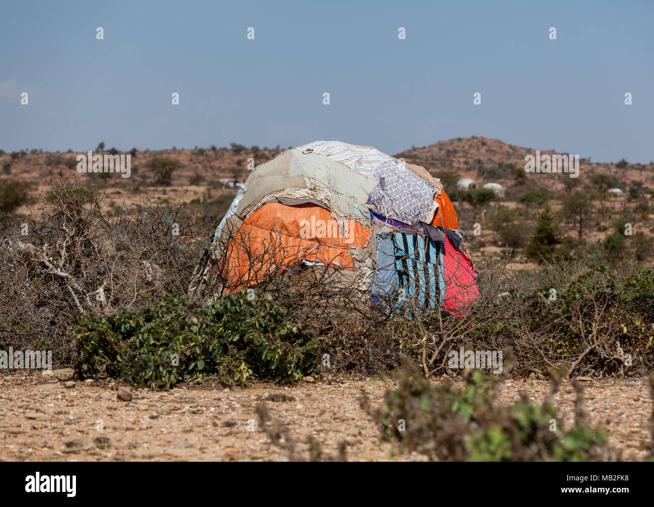 A somali hut called aqal, Woqooyi Galbeed region, Hargeisa, Somaliland ...