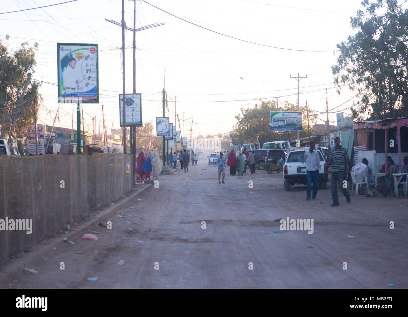 Main city road, Togdheer region, Burao, Somaliland Stock Photo - Alamy