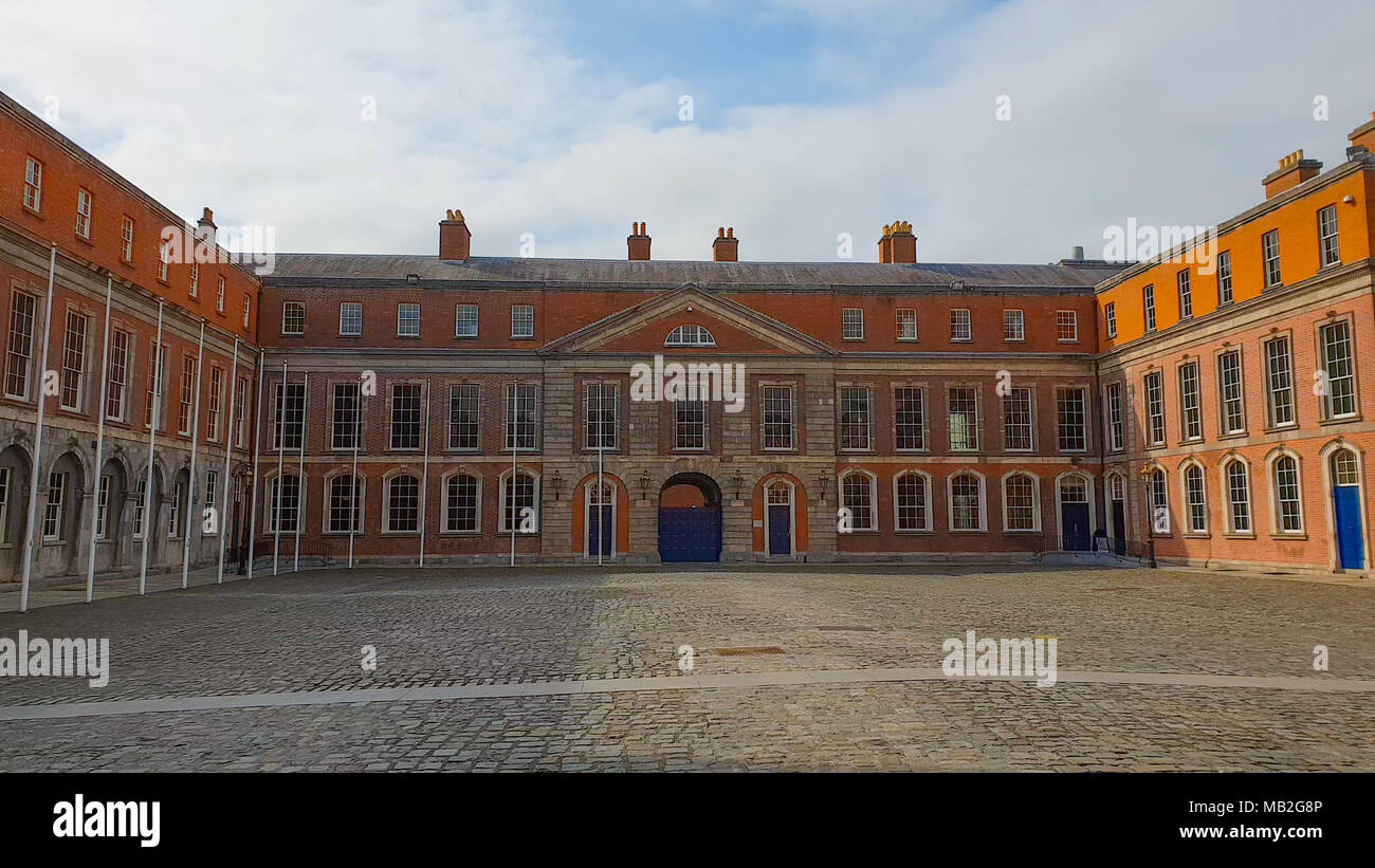 The Terrace Square at Dublin Castle Stock Photo - Alamy