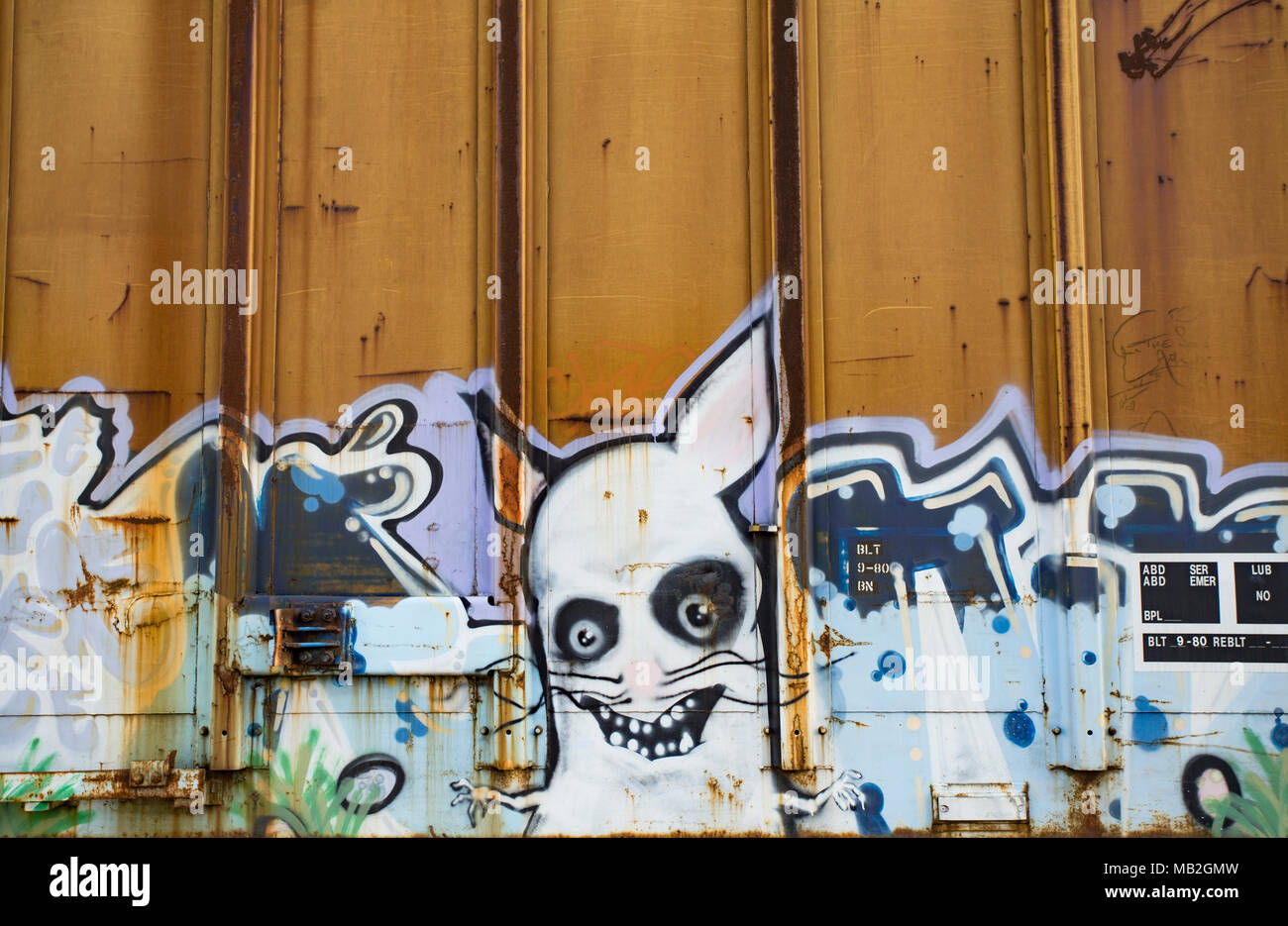 Graffiti on railroad car hi-res stock photography and images - Alamy