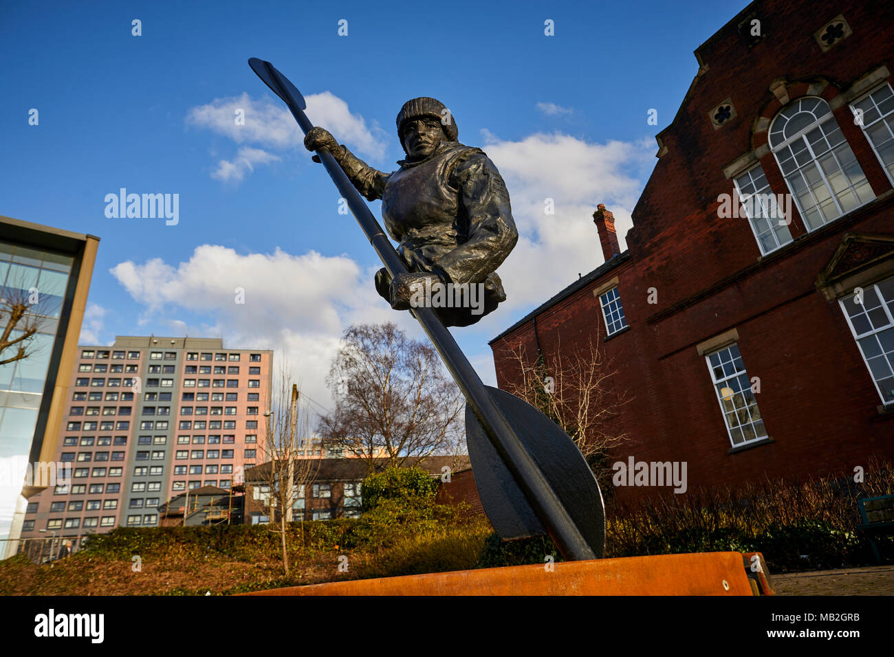 Statue of WW2 hero's memorial in honour of Stockport Royal Marine James ...