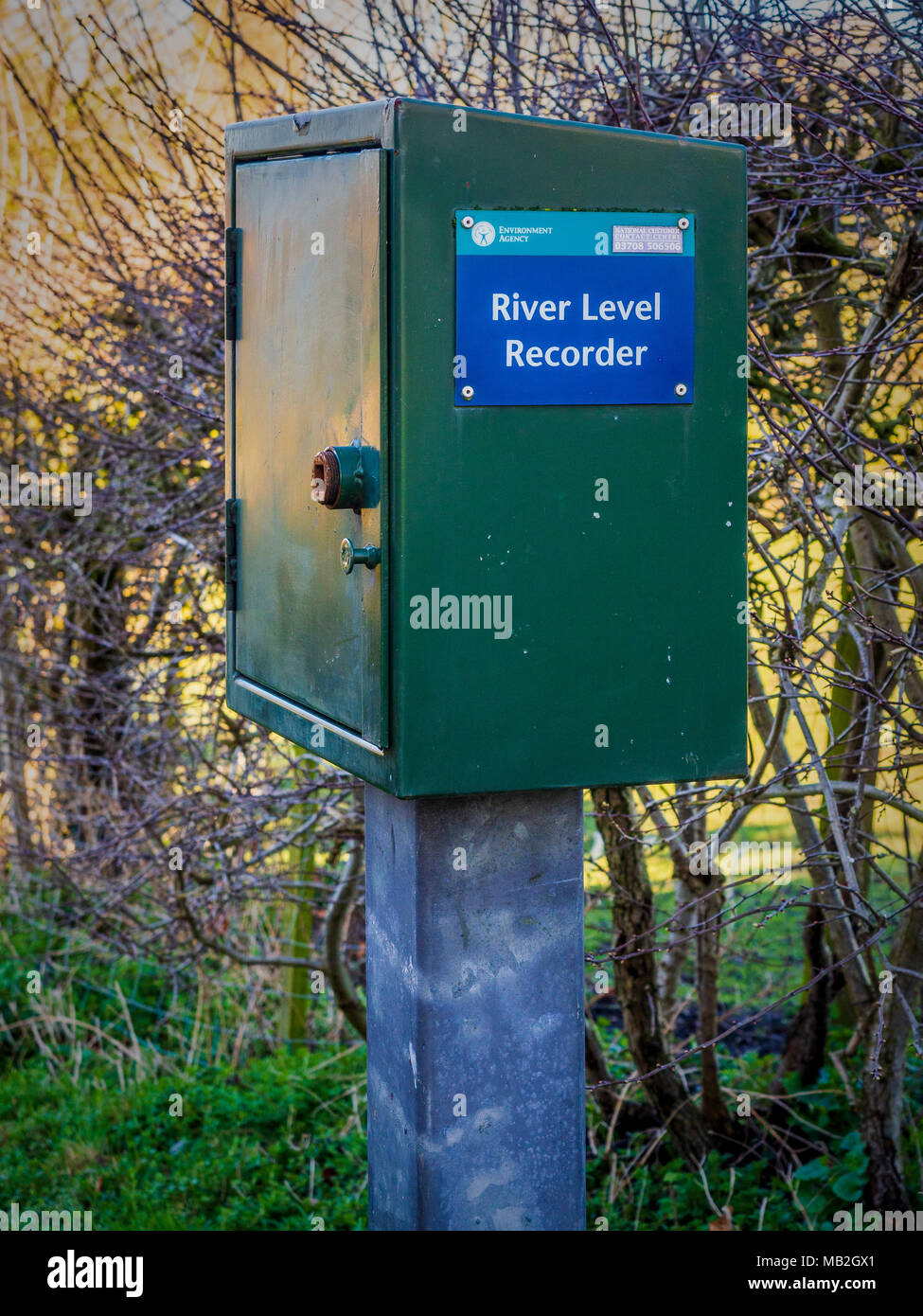 Environment Agency River Level Recorder at Cod Beck, Thirsk, North ...