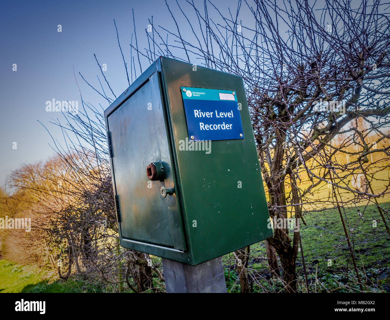 Environment Agency River Level Recorder at Cod Beck, Thirsk, North ...