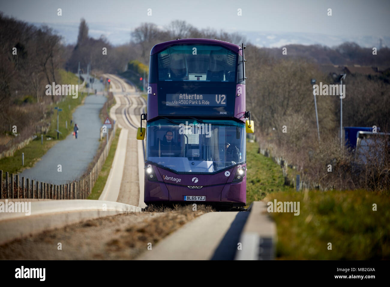 Purple, Bus Rapid Transit scheme in Greater Manchester, Volvo B5LH ...