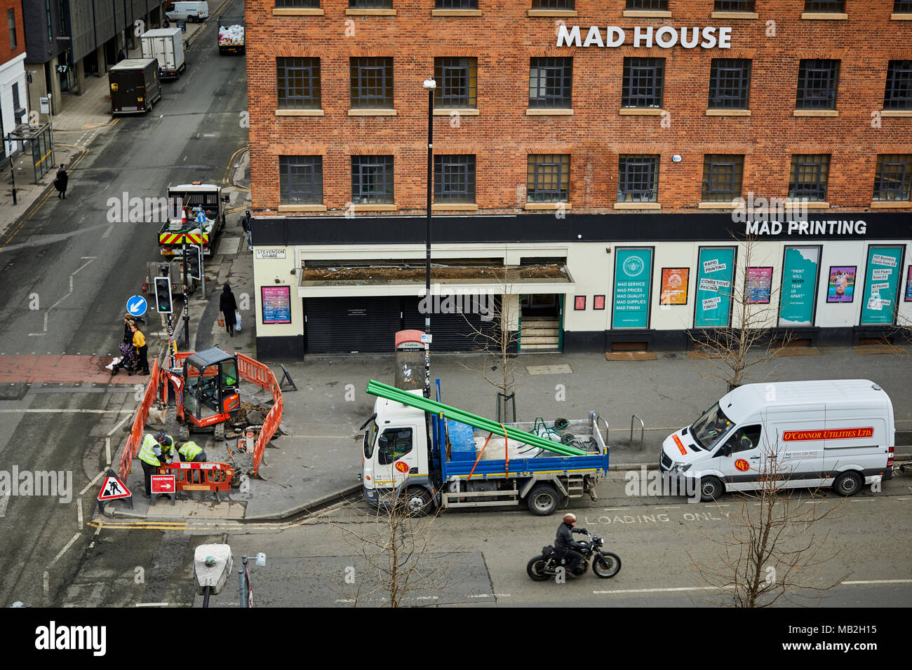 Northern Quarter Stevenson Square - Hilton Street from above showing ...