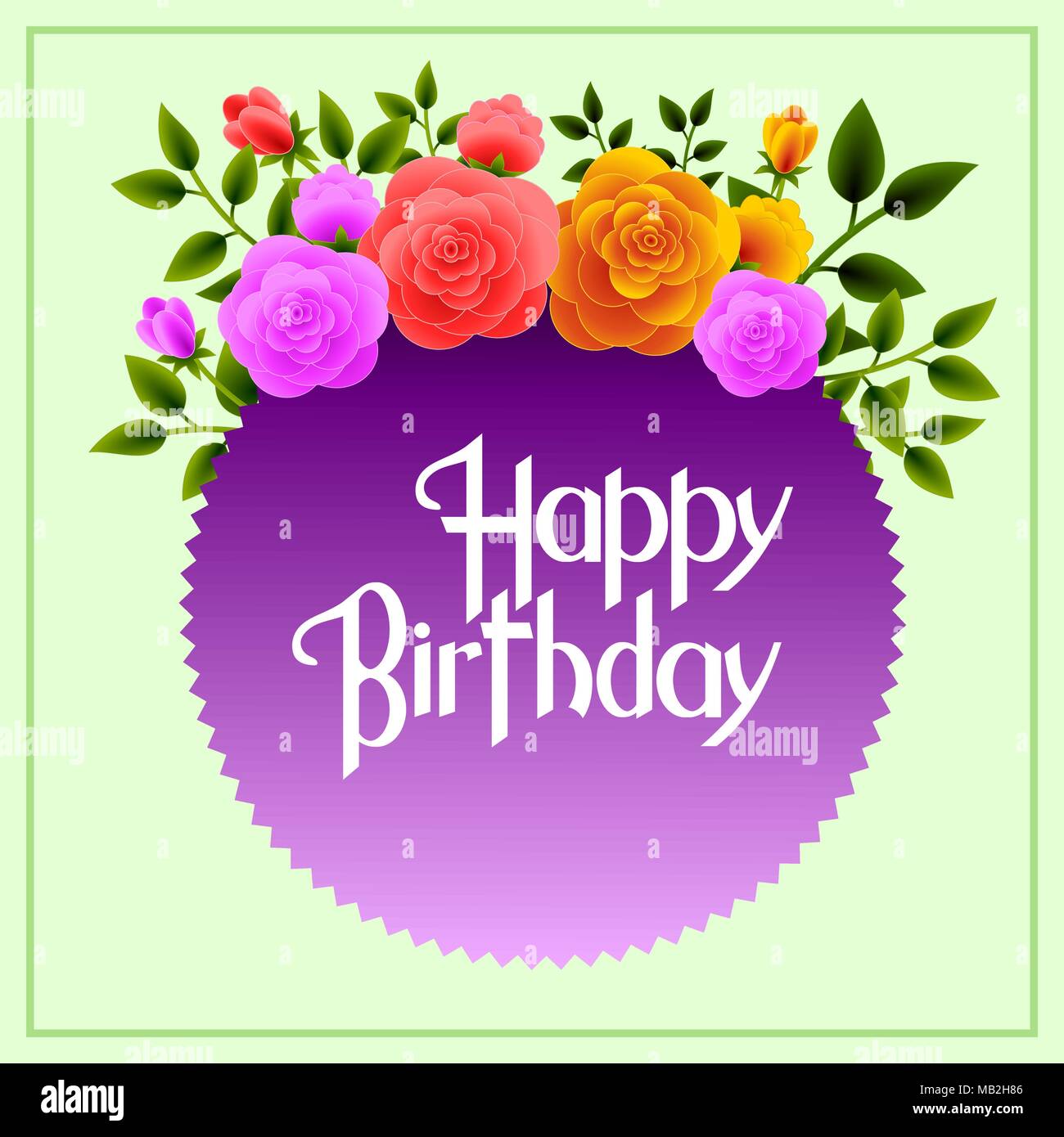 Central floral bouquet Stock Vector Images - Alamy