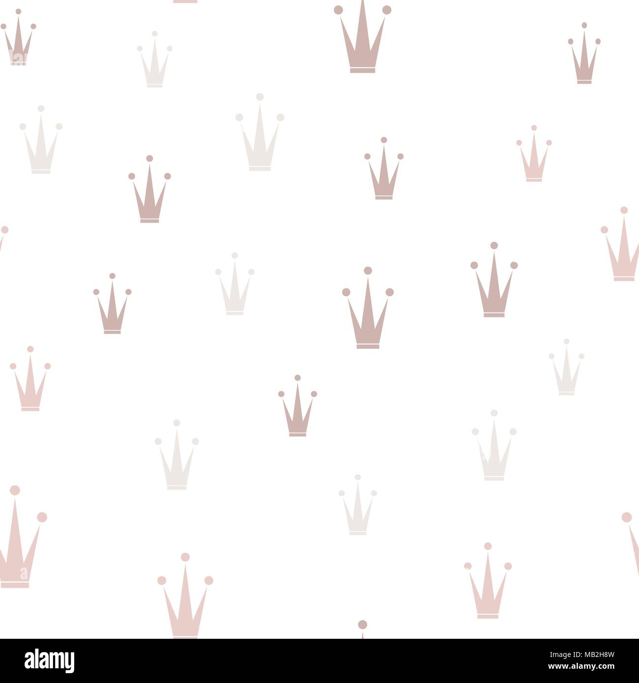 Princess Crown. Seamless repeating pattern. Diadem princess isolated on ...