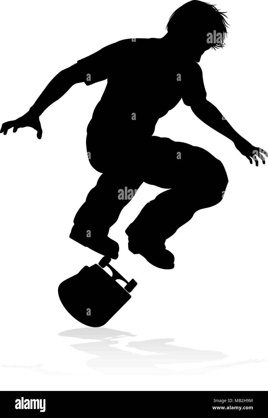 Skateboarder Skater Silhouette Stock Vector Image & Art - Alamy
