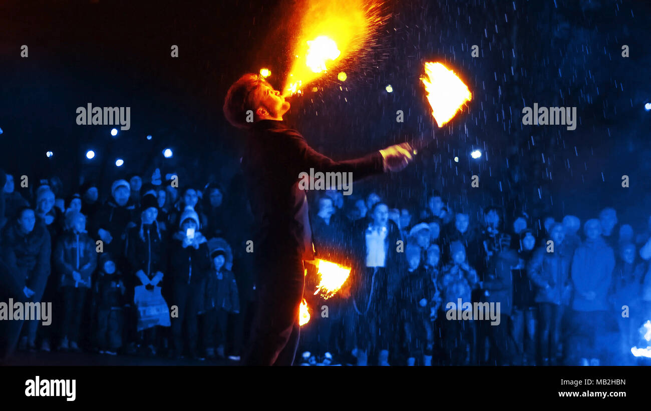 Fire breather circus hi-res stock photography and images - Alamy