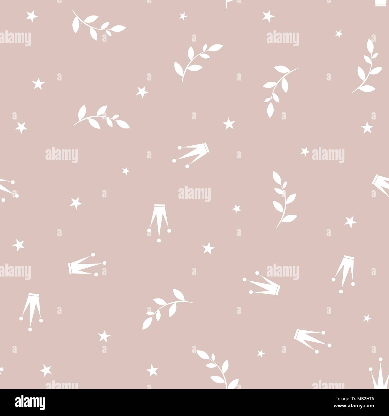 Princess Crown. Seamless repeating pattern. Diadem princess isolated on ...