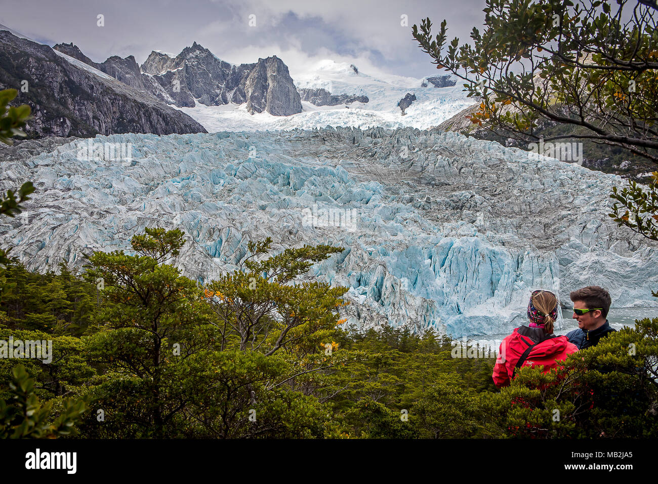 Tourists, Pía Glacier, Beagle Channel (northwest branch), PN Alberto de ...