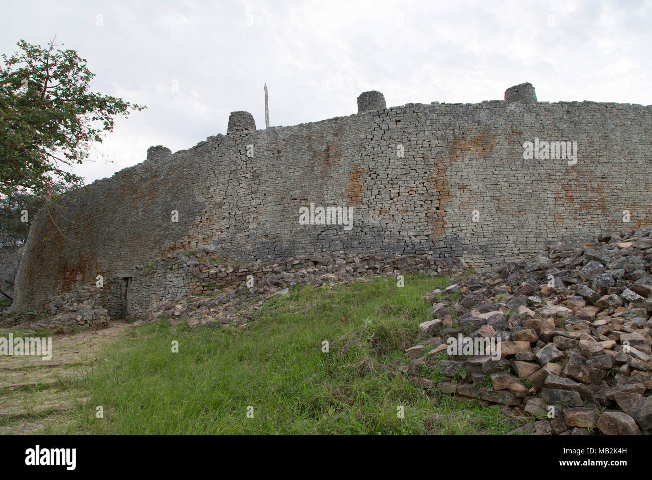 The hilltop Royal Enclosure at Great Zimbabwe near Masvingo in Zimbabwe ...