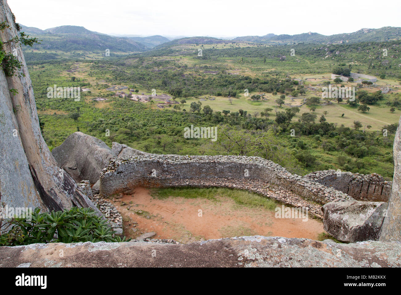 View into the valley from the Royal Enclosure at Great Zimbabwe near ...