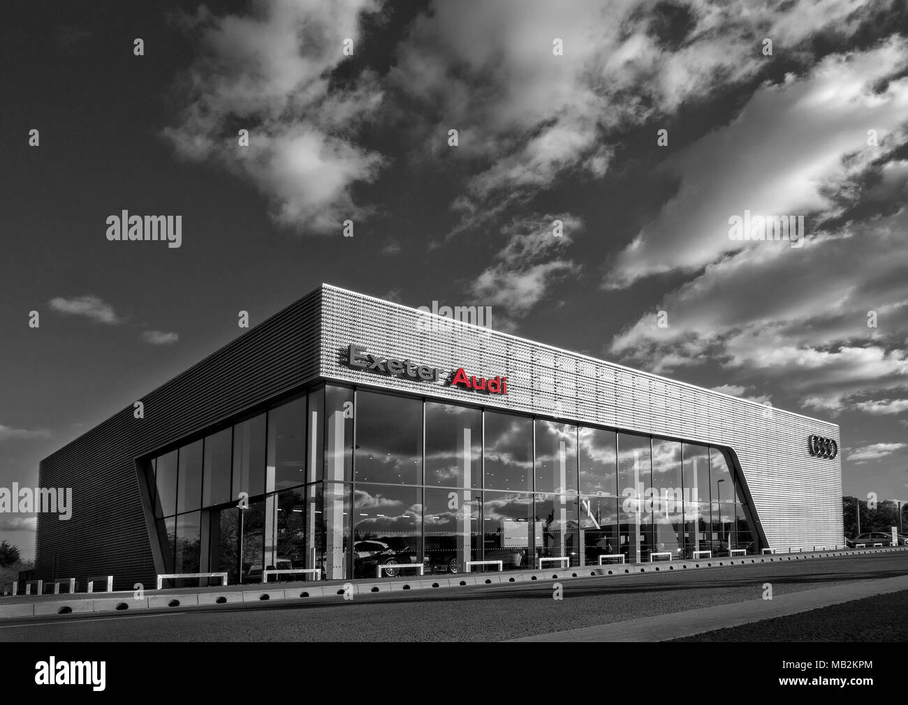 Audi Dealership in Exeter UK Stock Photo - Alamy