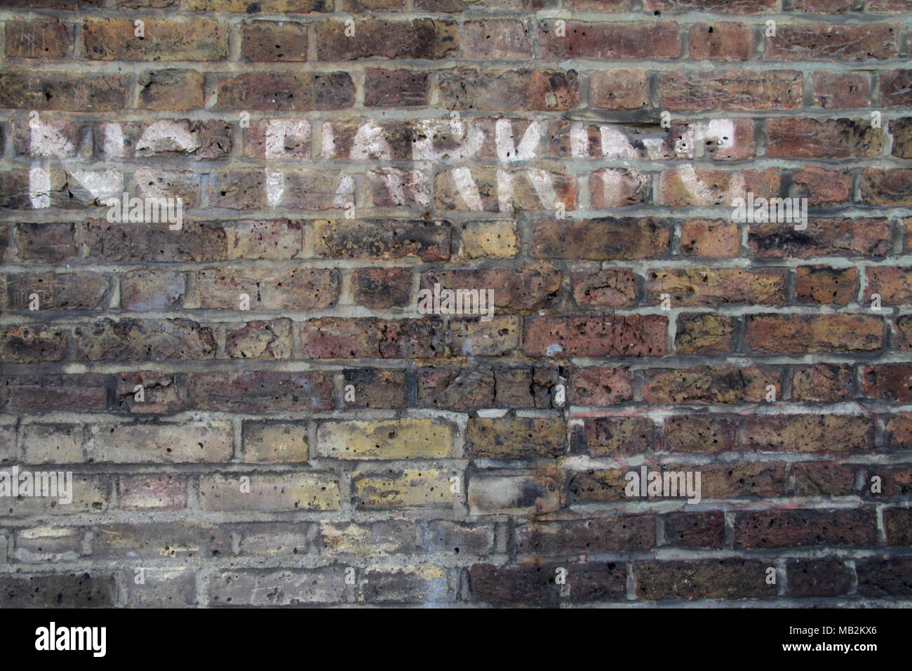 Brickwork wall in west London Stock Photo - Alamy