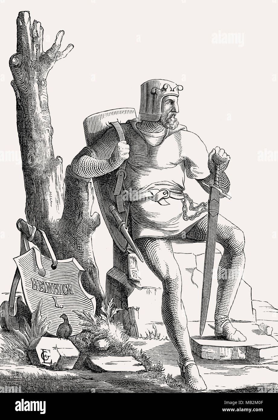 Henry the Fowler, king of East Francia from 919 tuntil his death in 936 ...