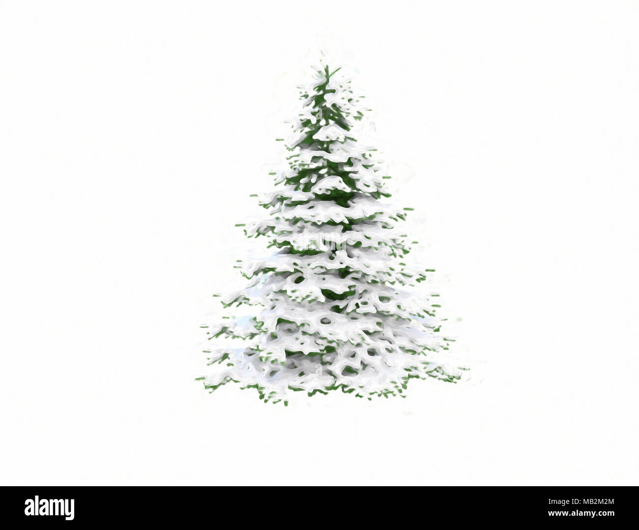 Snow covered fir spruce tree Cut Out Stock Images & Pictures - Alamy