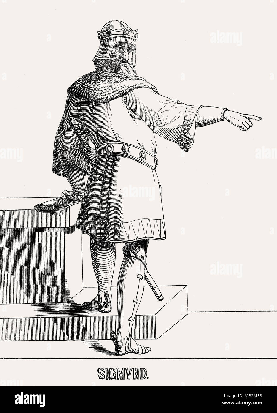 Sigismund of Luxembourg, Holy Roman Emperor from 1433 until 1437 Stock ...