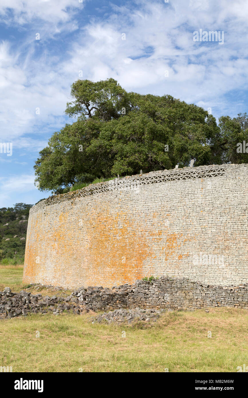 Great Zimbabwe near Masvingo in Zimbabwe. The ruins of the stonework ...