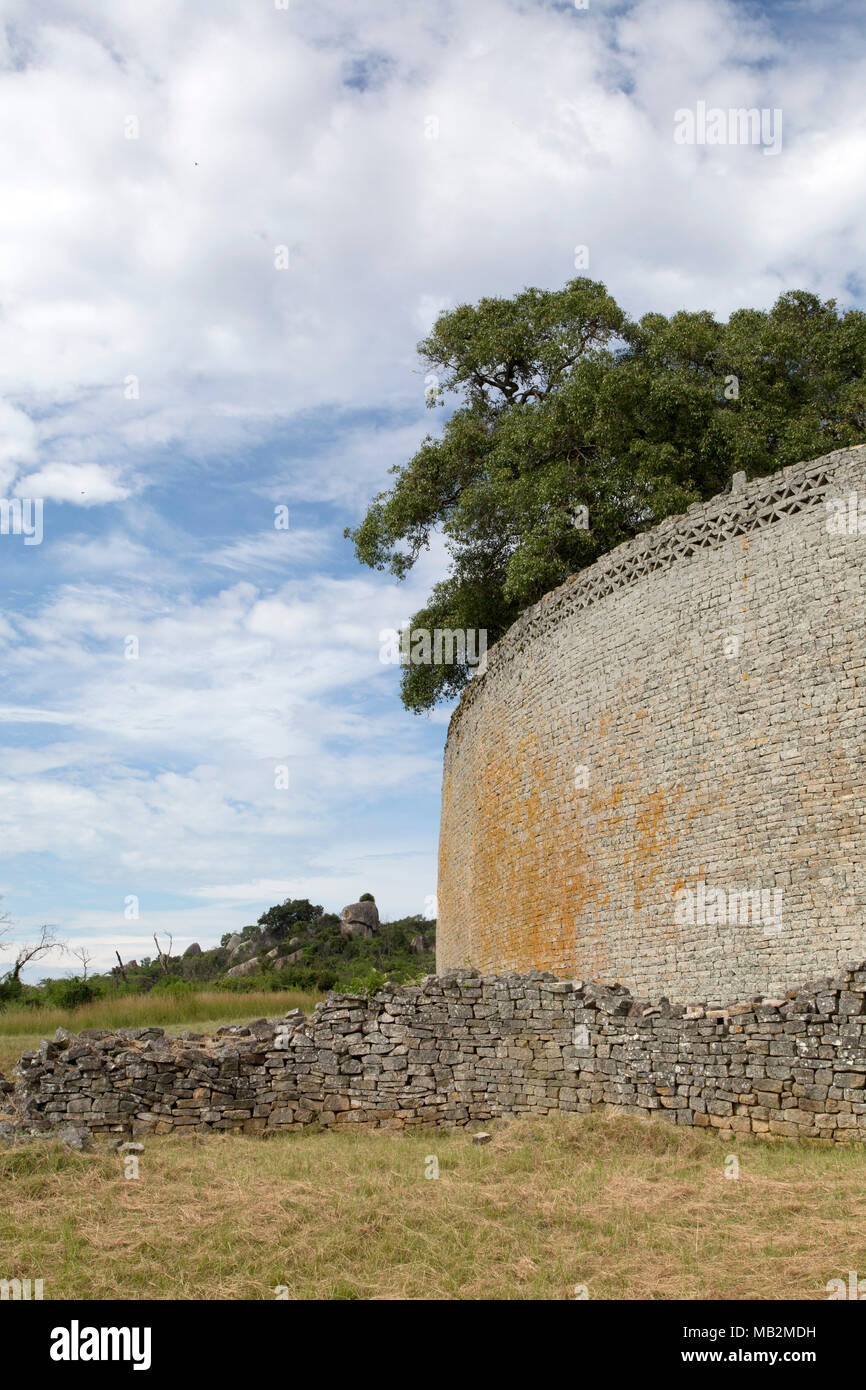 Great Zimbabwe near Masvingo in Zimbabwe. The Great Enclosure Stock ...
