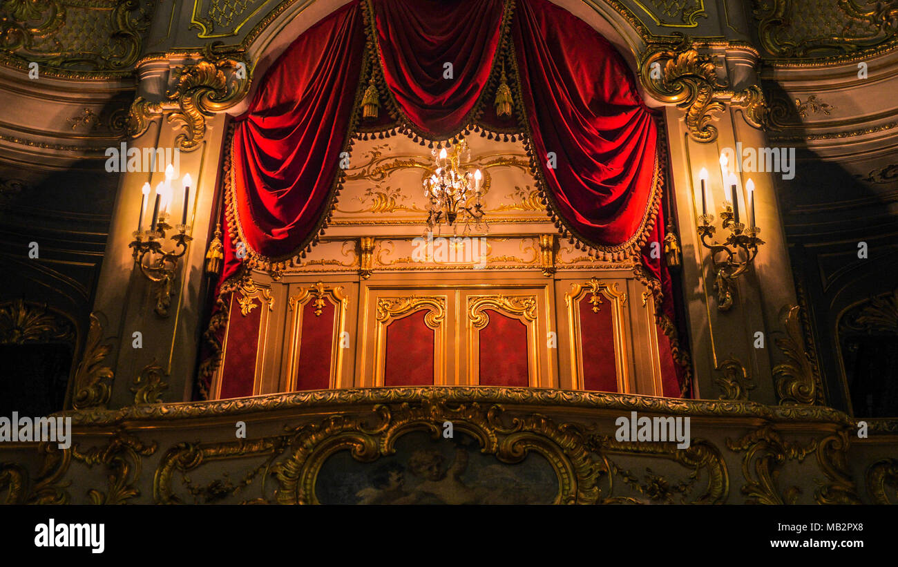 The grand theatre balcony in a Russian palace Stock Photo - Alamy