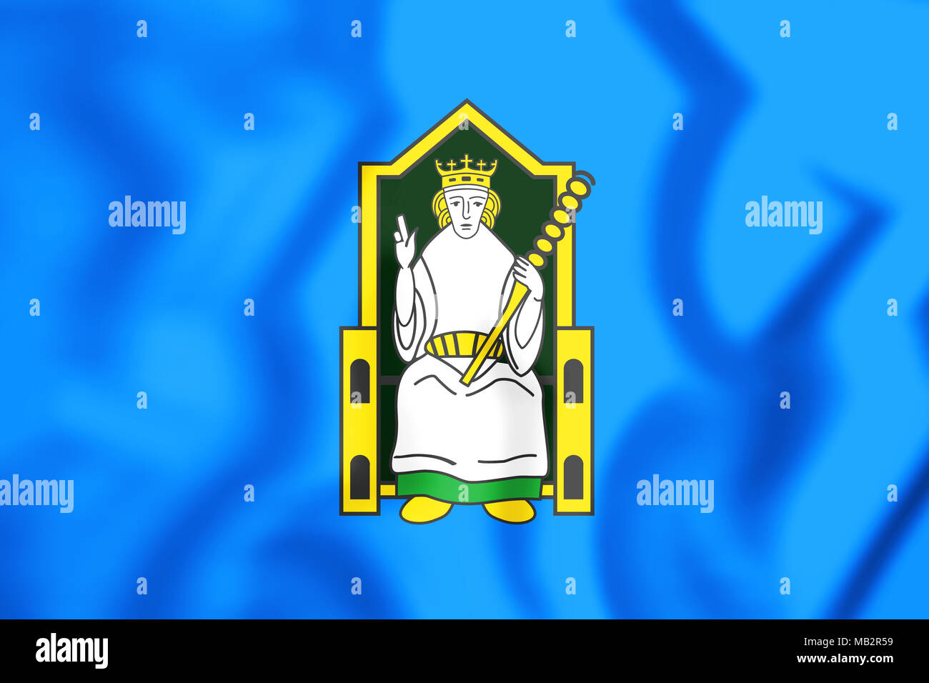 3D Flag of Mide, Ireland. 3D Illustration Stock Photo - Alamy