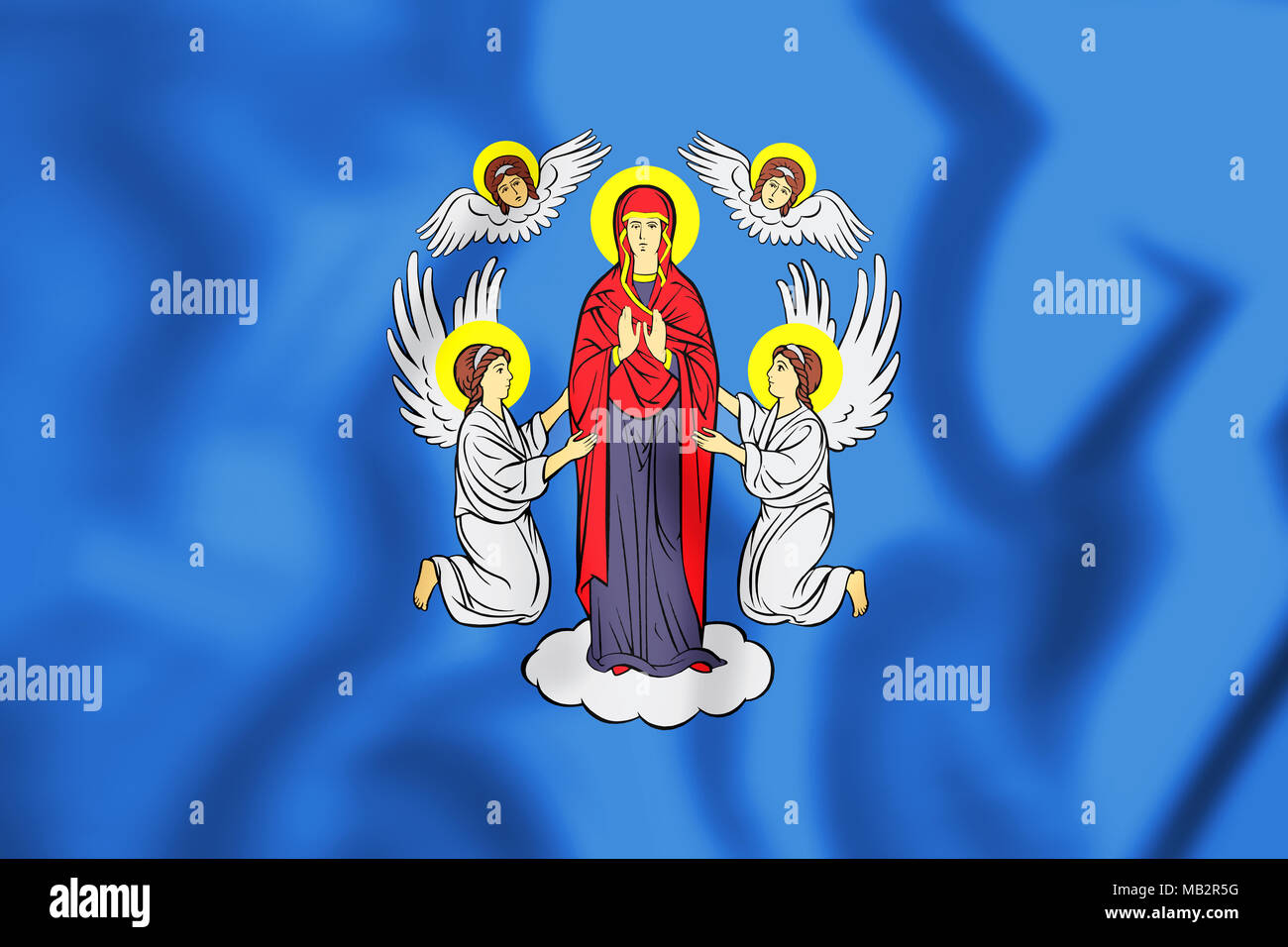 3D Flag of Minsk, Belarus. 3D Illustration Stock Photo - Alamy