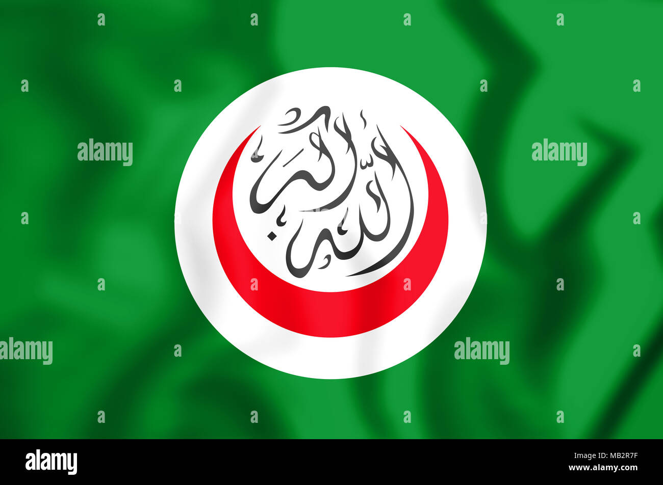 3D Flag of Organisation of Islamic Cooperation. 3D Illustration Stock ...