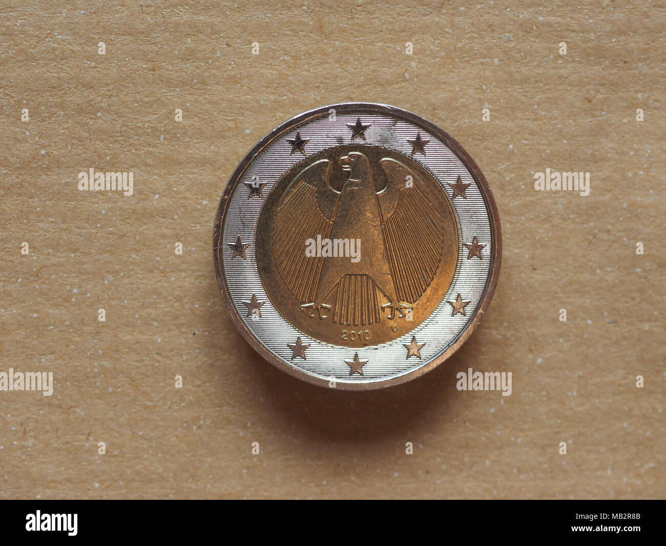 2 Euro coin money (EUR), currency of Germany, European Union Stock ...