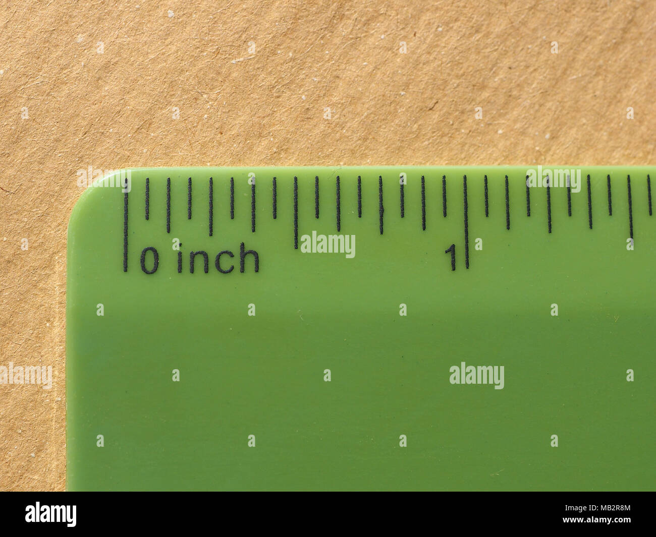 green plastic imperial ruler with inch unit Stock Photo - Alamy