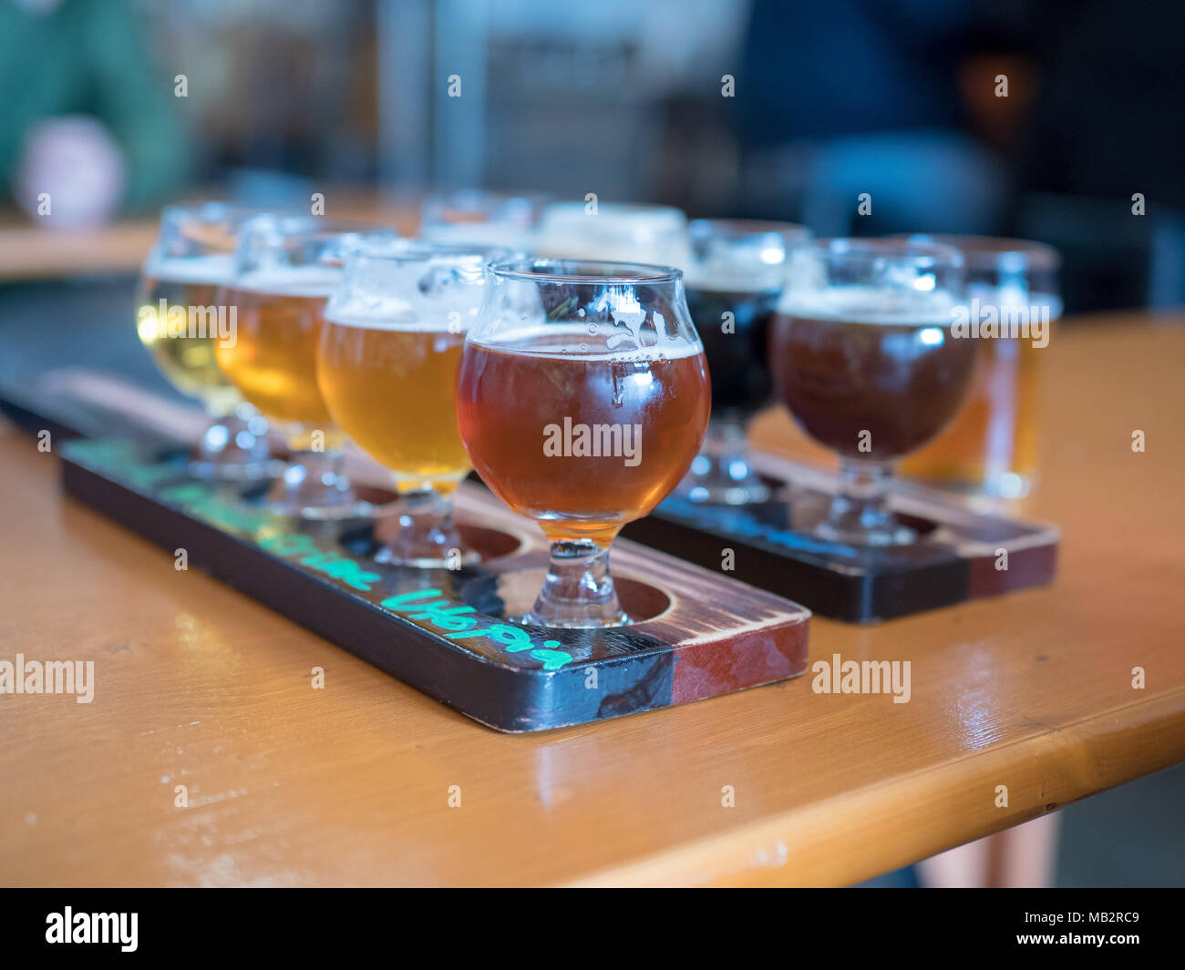 Beer flight on white hi-res stock photography and images - Alamy