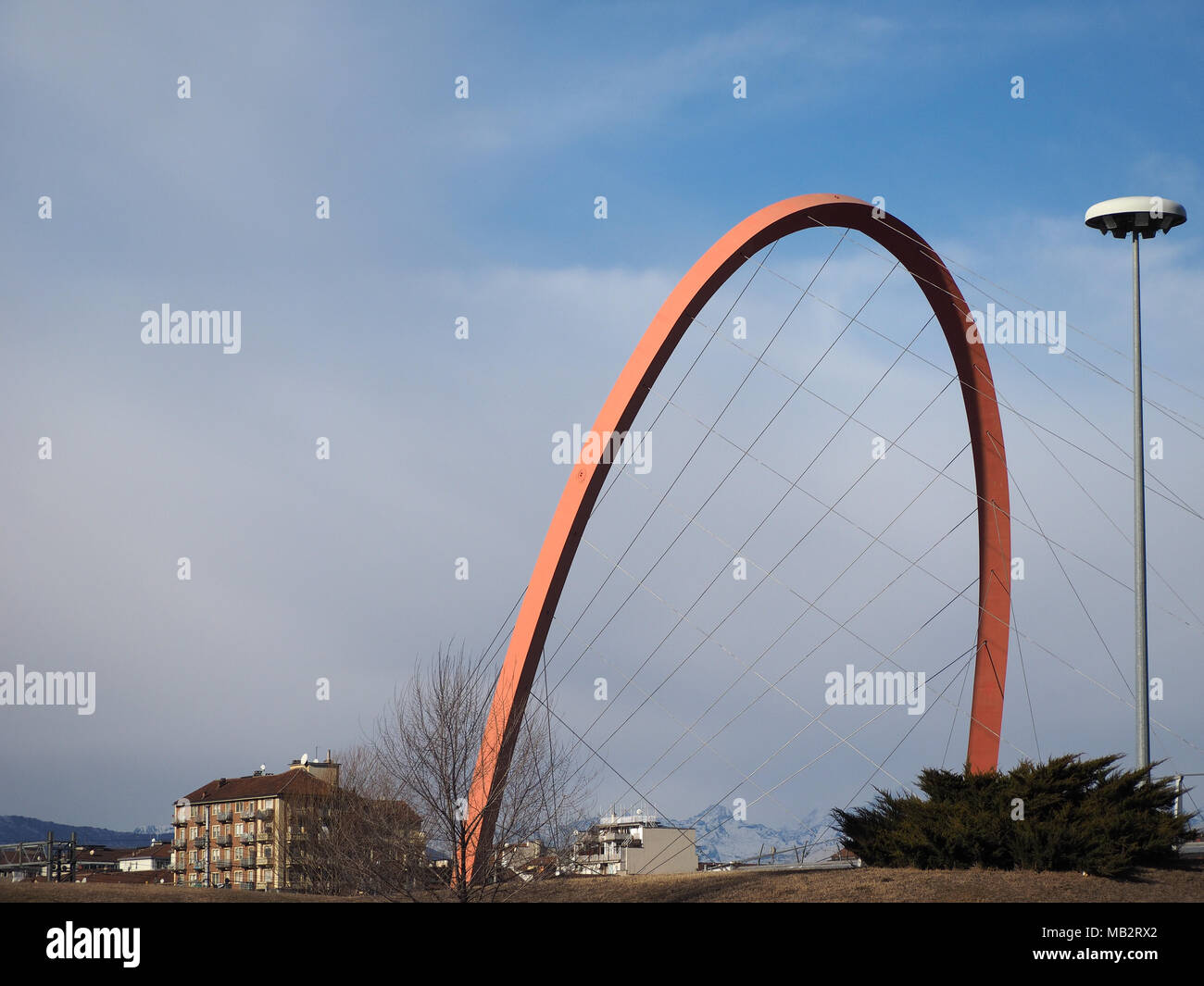 TURIN, ITALY - CIRCA JANUARY 2018: Arco Olimpico (meaning Olympic Arch ...