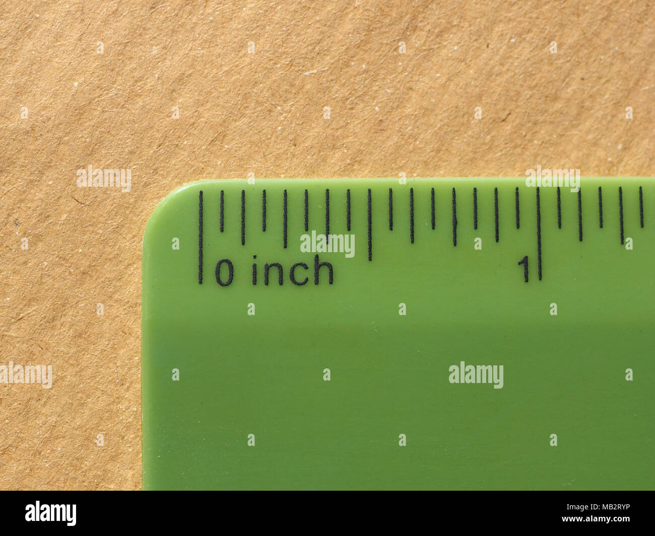 green plastic imperial ruler with inch unit Stock Photo - Alamy