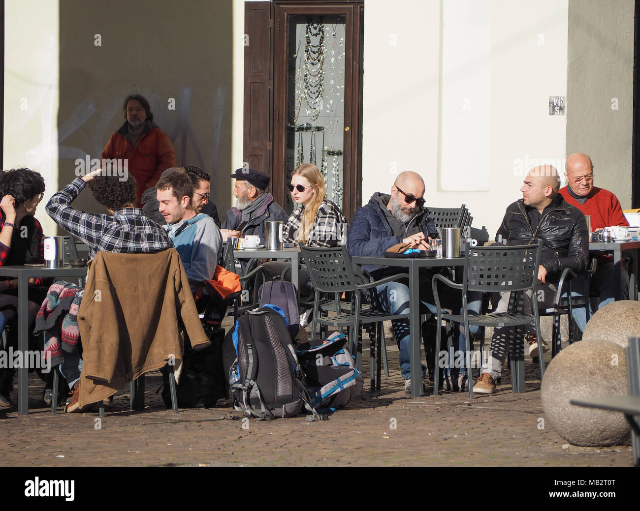 TURIN, ITALY - CIRCA JANUARY 2018: People in the city centre at ...