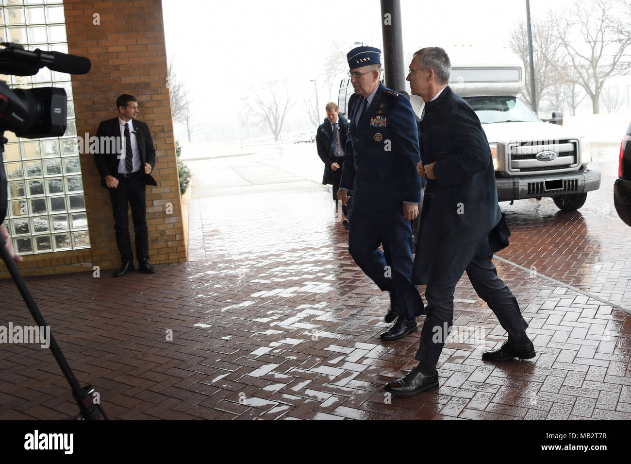 NATO Secretary General Jens Stoltenberg and U.S. Air Force Gen. John ...